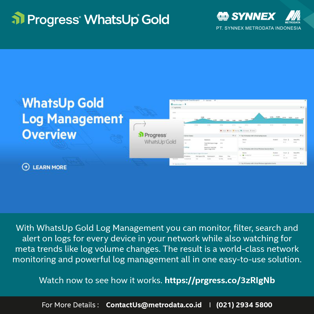 Progress Whatsup Gold Log Management Overview Synnex Metrodata Indonesia 