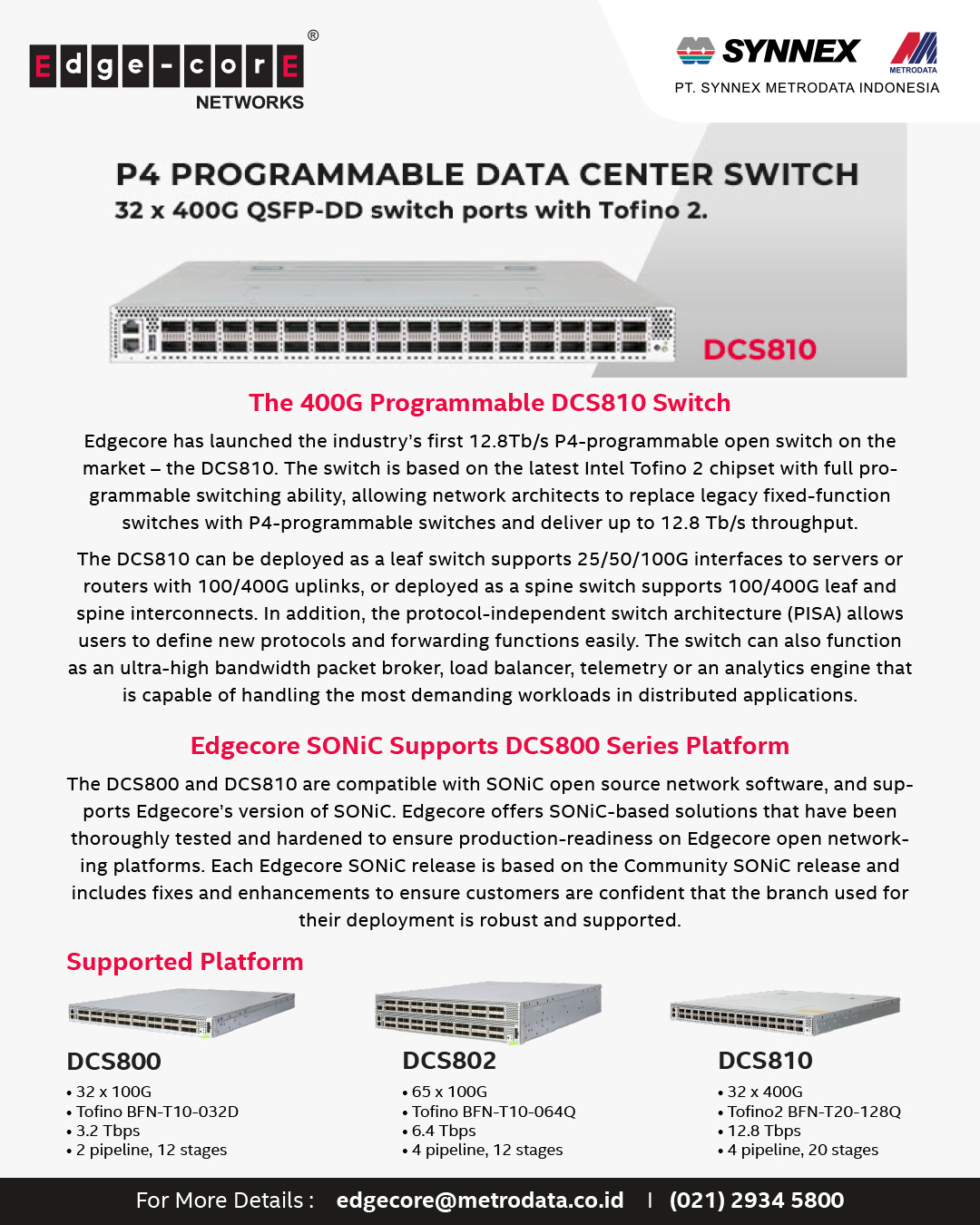 Edgecore Networks : P4 Programmable Data Center Switch 32 x 400G QSFP ... Edgecore Networks : P4 Programmable Data Center Switch 32 x 400G QSFP ...