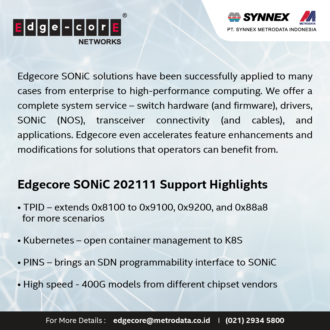 Edgecore Networks : New Edgecore SONiC Website Launch - Synnex ... Edgecore Networks : New Edgecore SONiC Website Launch - Synnex ...
