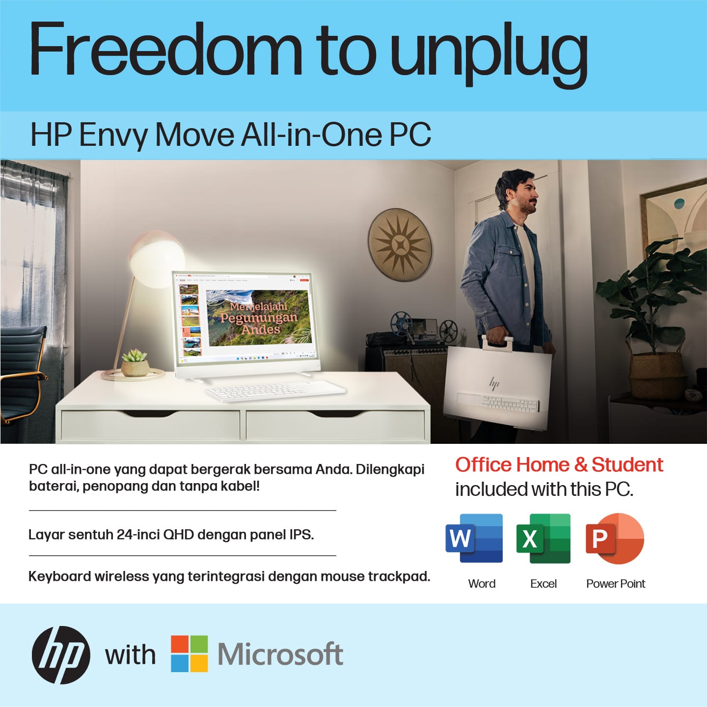 Freedom to Unplug Hp Envy Move All-in-One PC - Synnex Metrodata Indonesia